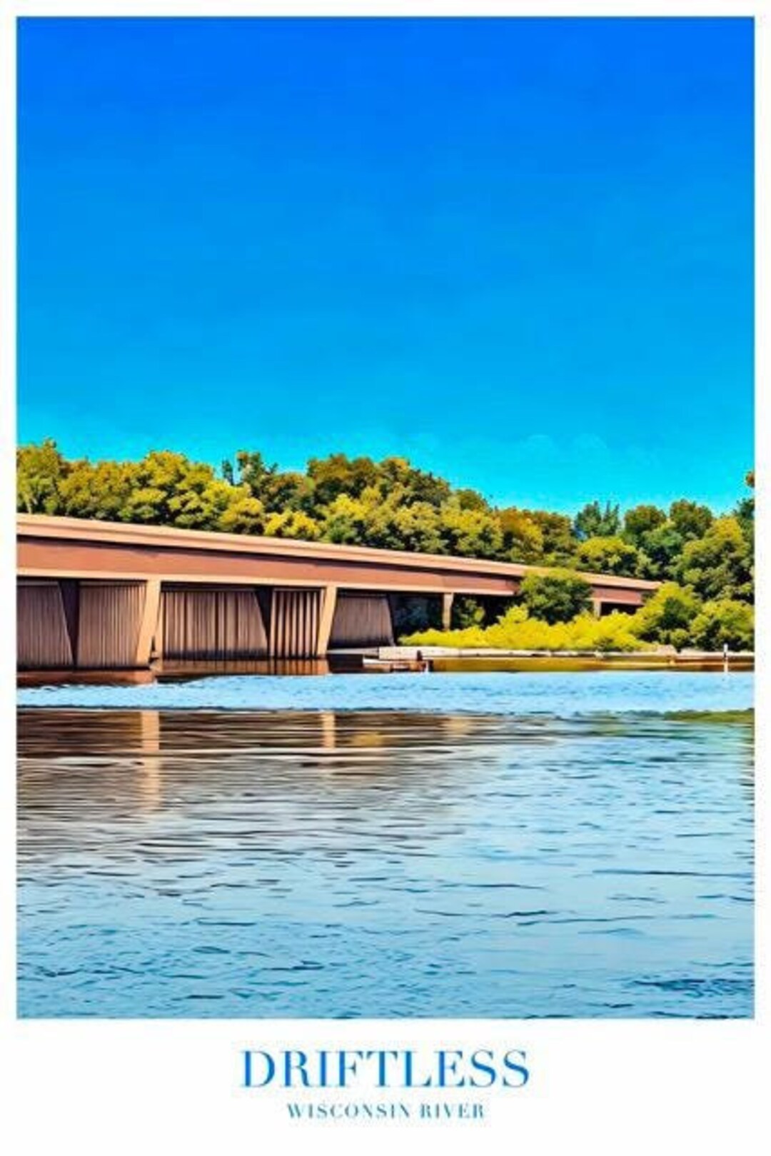 Driftless Wisconsin River Bridge Art Print: UV Printed Nature Poster - Etsy