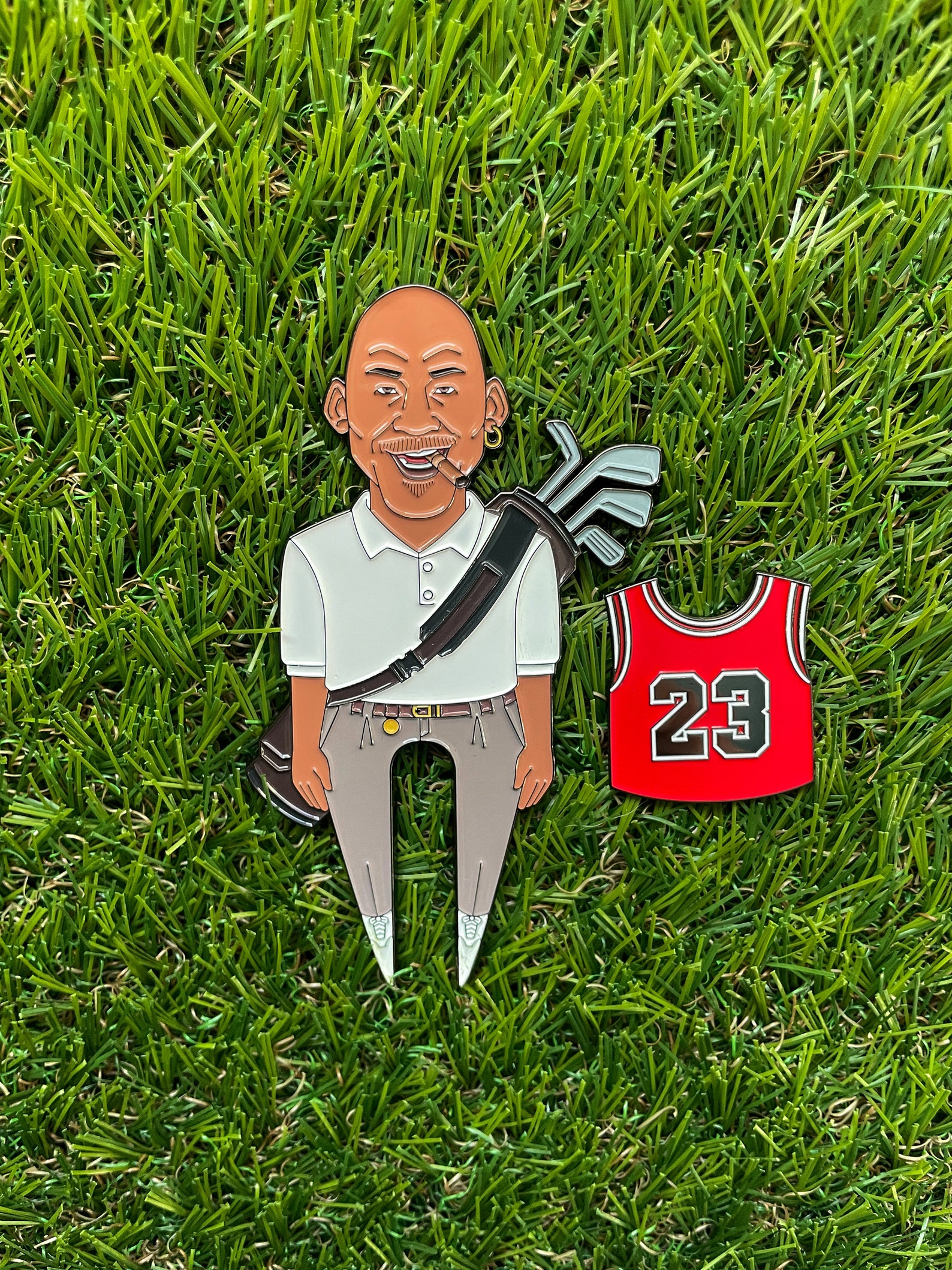 The GOAT 23 Divot Tool Golf Ball Marker Set: Magnetic Hat Clip - Etsy