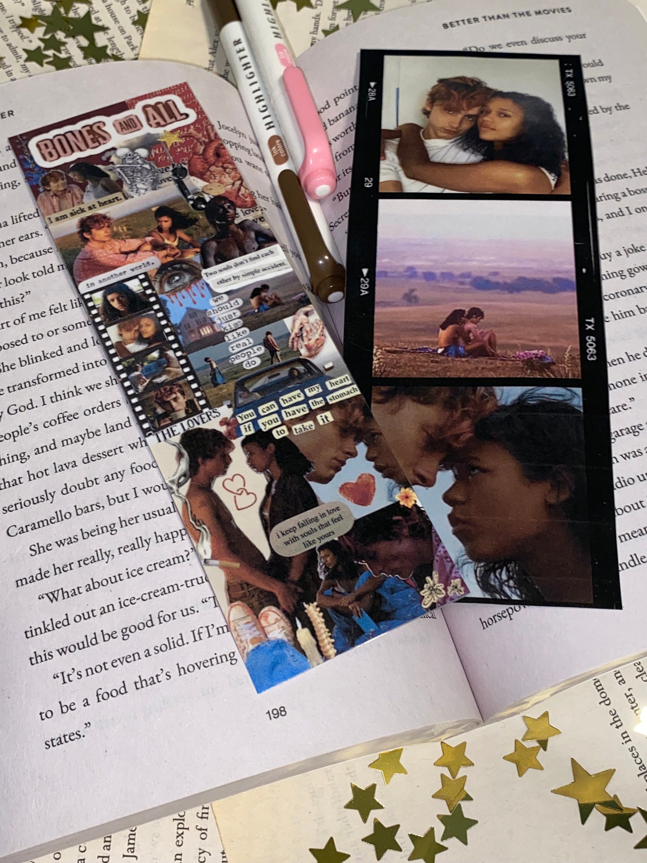 BONES AND ALL Laminated in Color Photostrip & Collage Bookmarks - Etsy