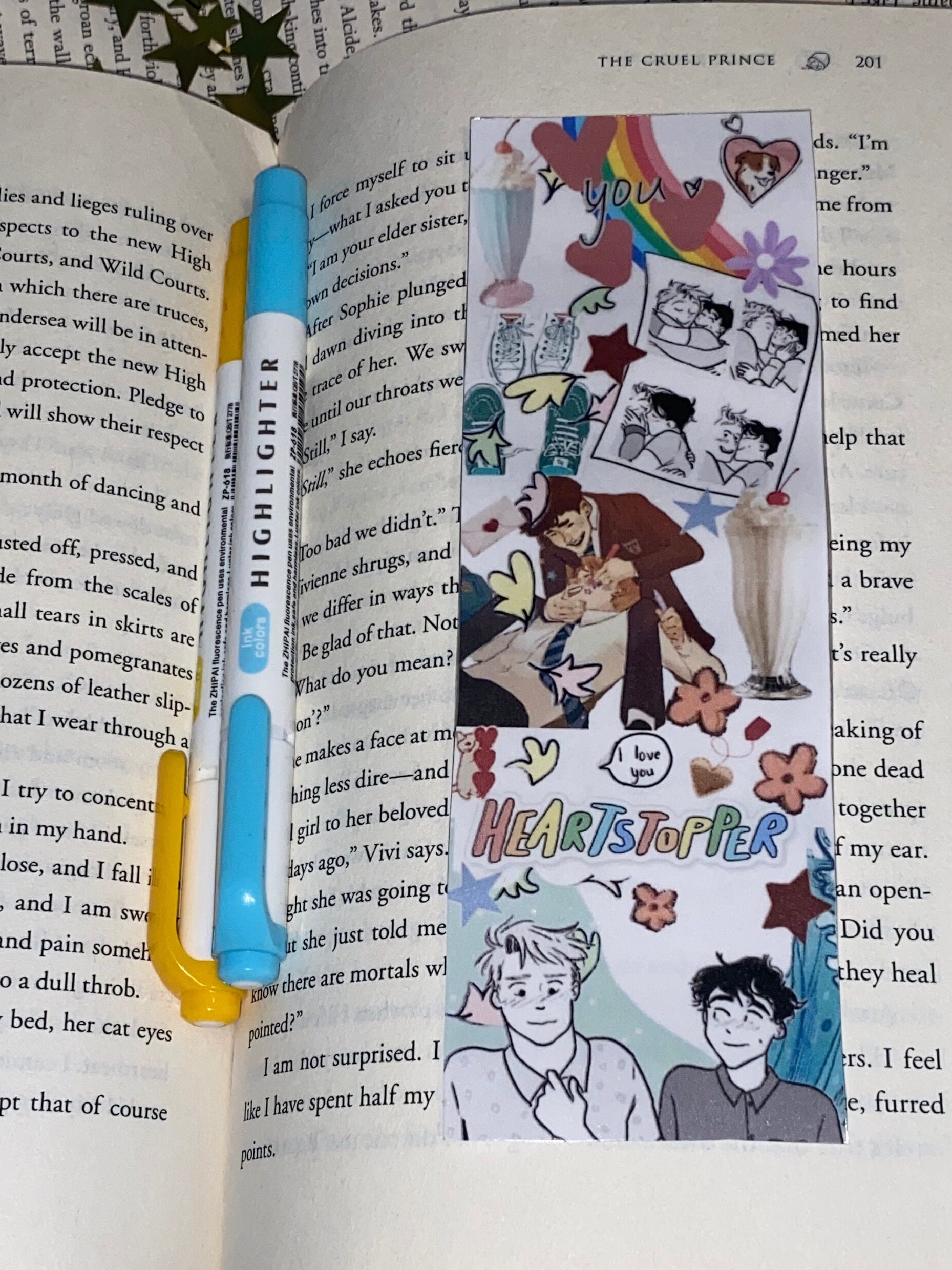 Heartstopper Laminated Collage in Color Bookmark - Etsy