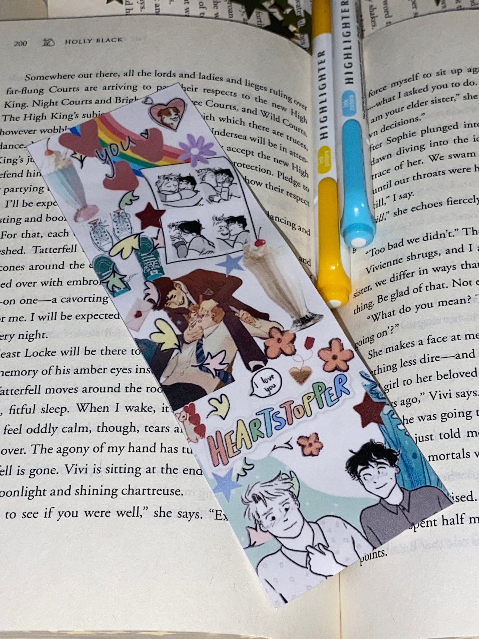 Heartstopper Laminated Collage in Color Bookmark - Etsy