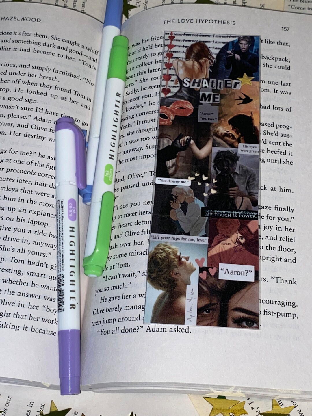 SHATTER ME Series Laminated in Color Bookmark - Etsy