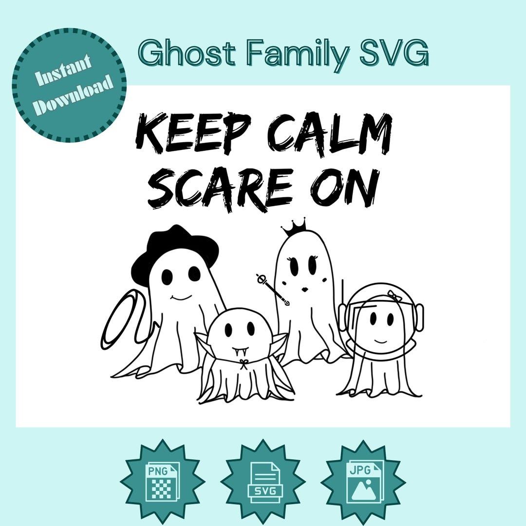Ghost PNG SVG, Ghost PNG Cute, Ghost Clipart Png, Ghost Family Svg ...