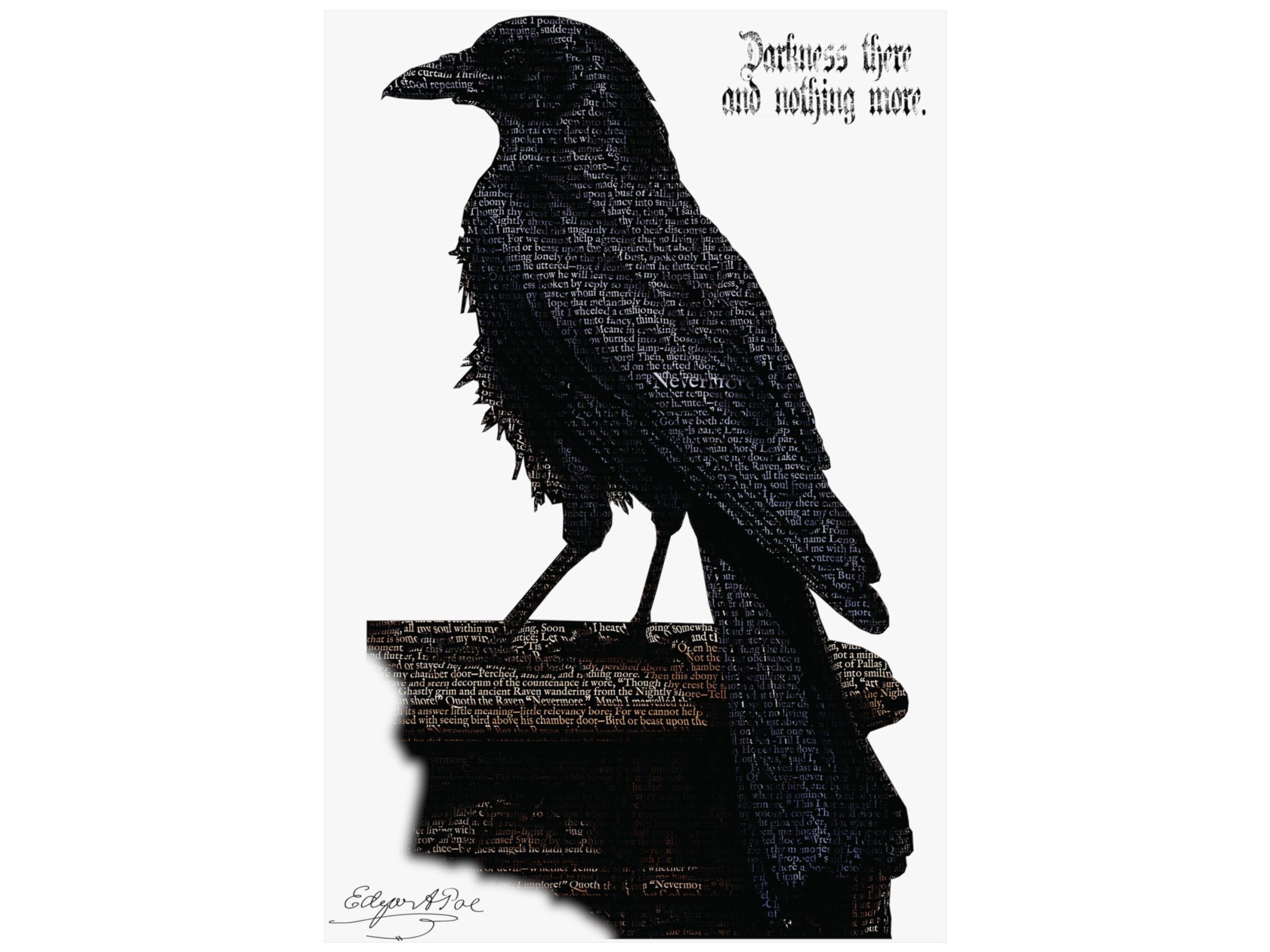 Edgar Allan Poe the Complete Text of "the Raven" Wall Art Poster - Etsy