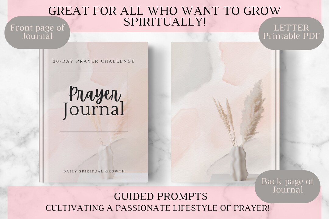 30 Day Prayer Journal Challenge Prayer Journal Gratitude Journal