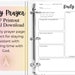 Daily Prayer Page, Printable Prayer Page, Instant Download Prayer Page ...