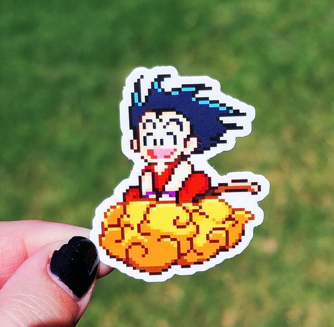 Kid Goku Pixel Art Sticker Cute Dragon Ball Z Vinyl Decal - Etsy