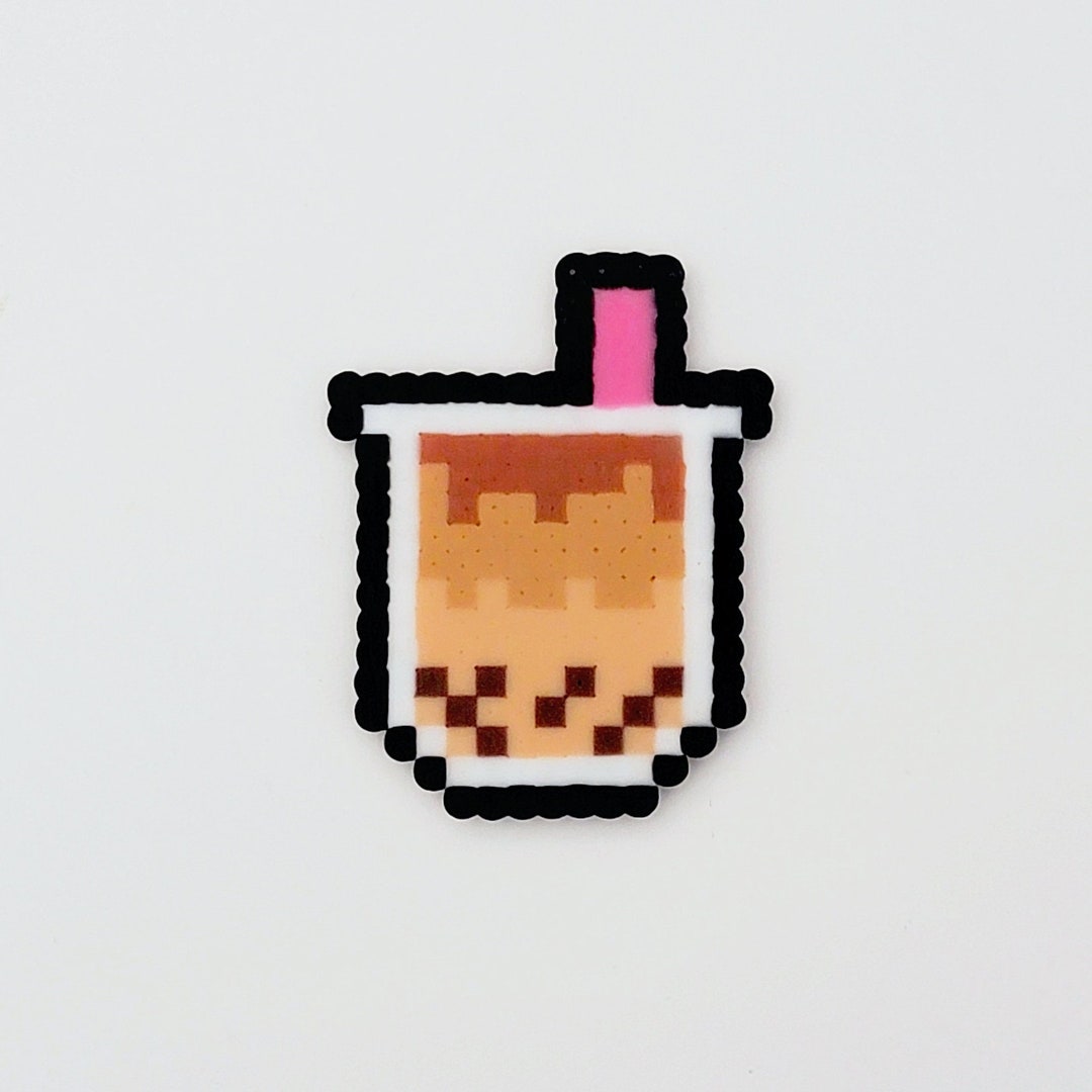 Boba Perler Magnet Handmade Kawaii Perler Bead Magnet Boba Etsy