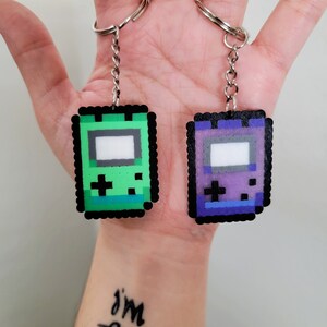 Gameboy Perler Keychain - Handmade Retro Gaming Accessory - Pixel Art ...