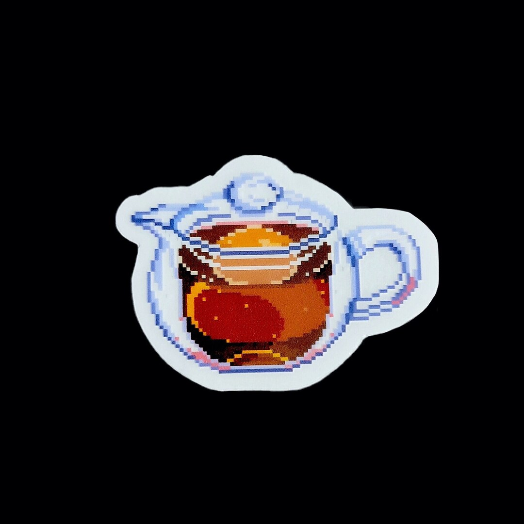 Teapot Clear Vinyl Sticker Tea Lover Sticker Planner Sticker Laptop ...