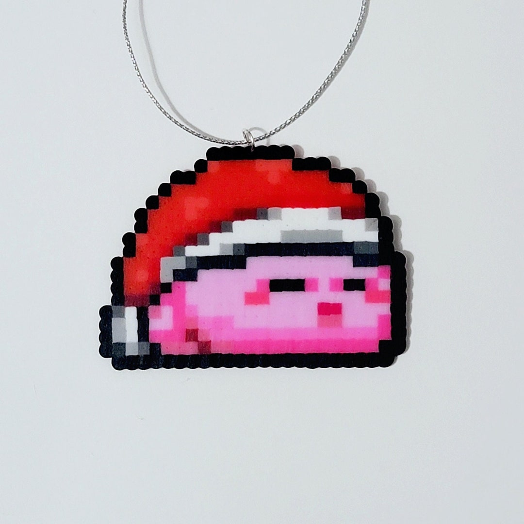 Santa Kirby Perler Ornament Handmade Nintendo Christmas Decor - Etsy