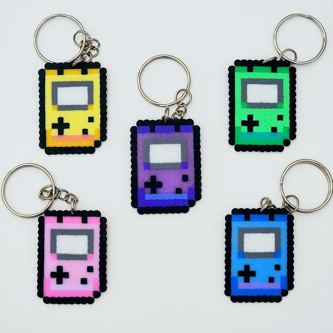 Gameboy Perler Keychain - Handmade Retro Gaming Accessory - Pixel Art ...