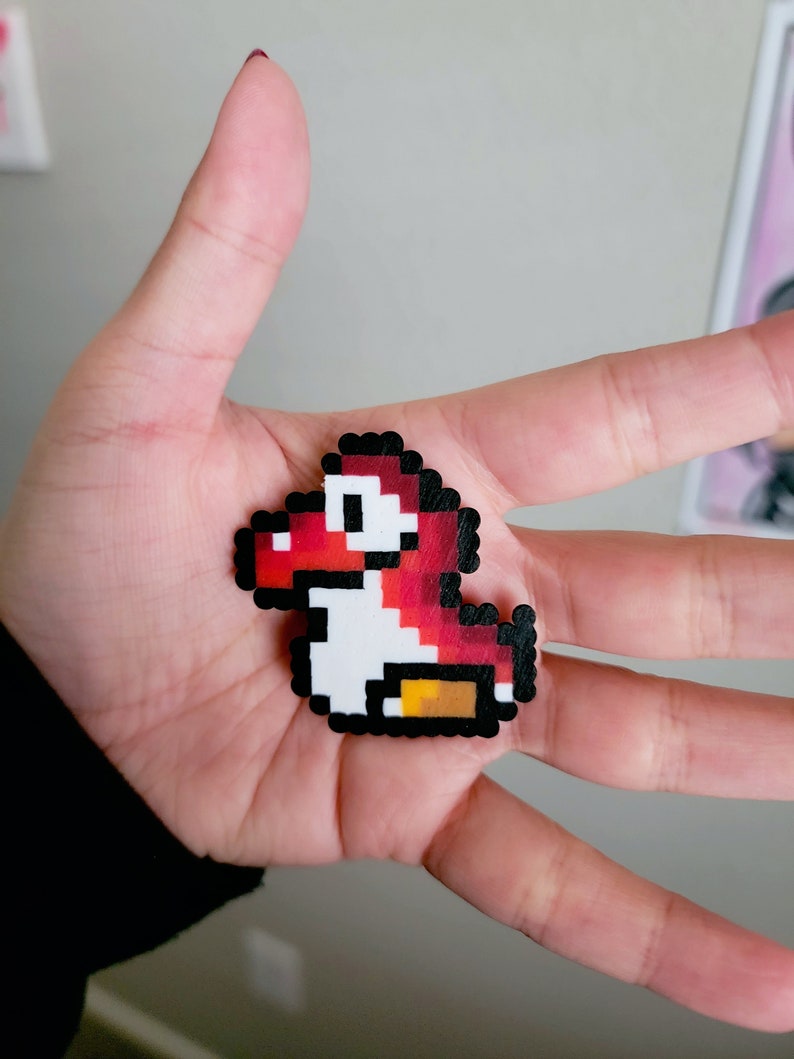 Baby Yoshi Perler Keychain Magnet or Plain Cute Nintendo - Etsy