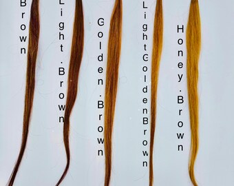 100% Real Human Hair Extension, Clip on for Full Head 5 Pieces, 14 ...
