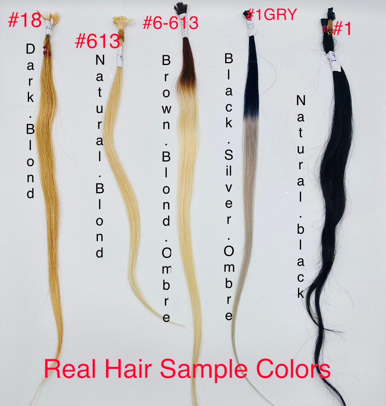 100% Real Human Hair Sample Colors - Etsy