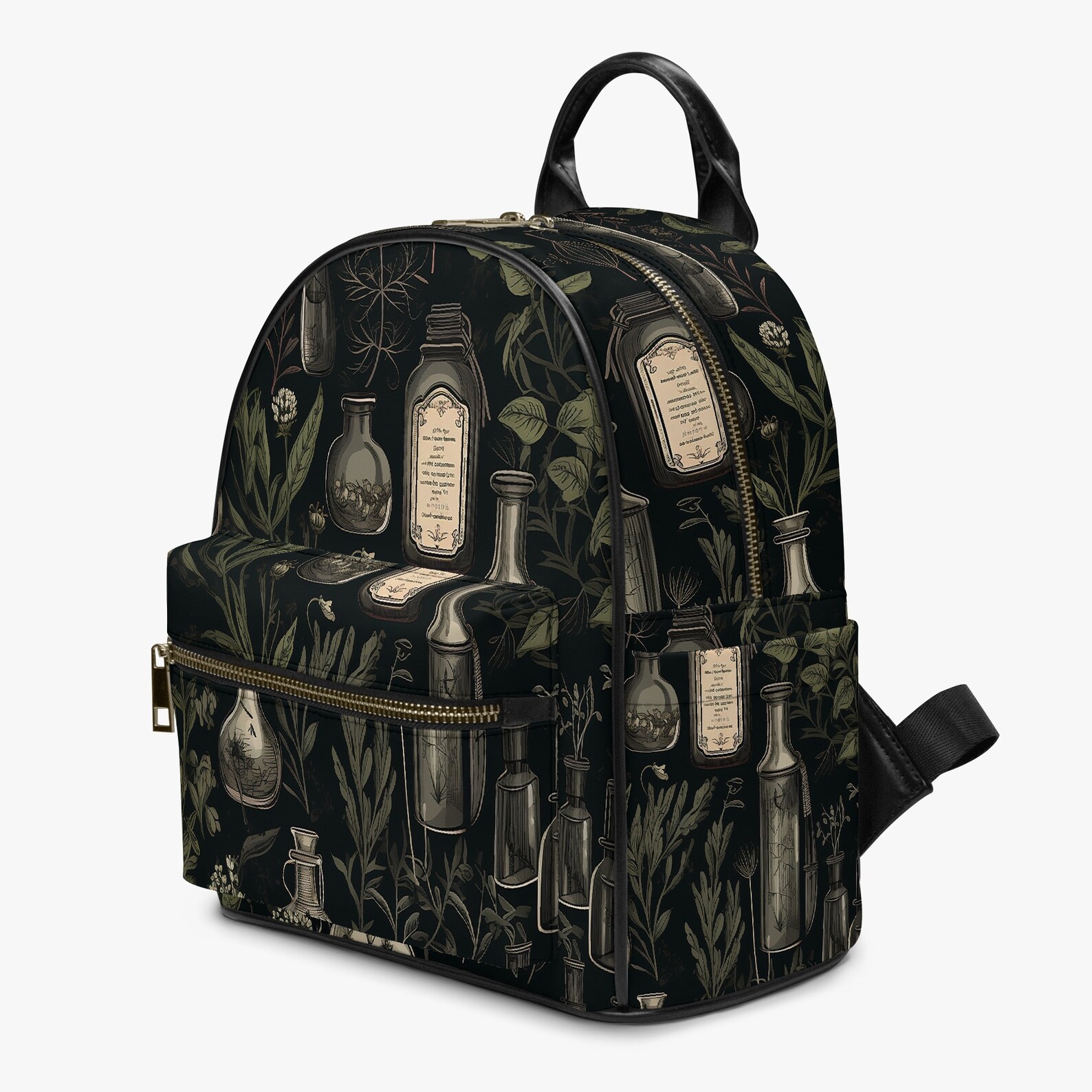 Dark Academia Cottagecore Witch Vegan Leather Backpack Cute Women ...