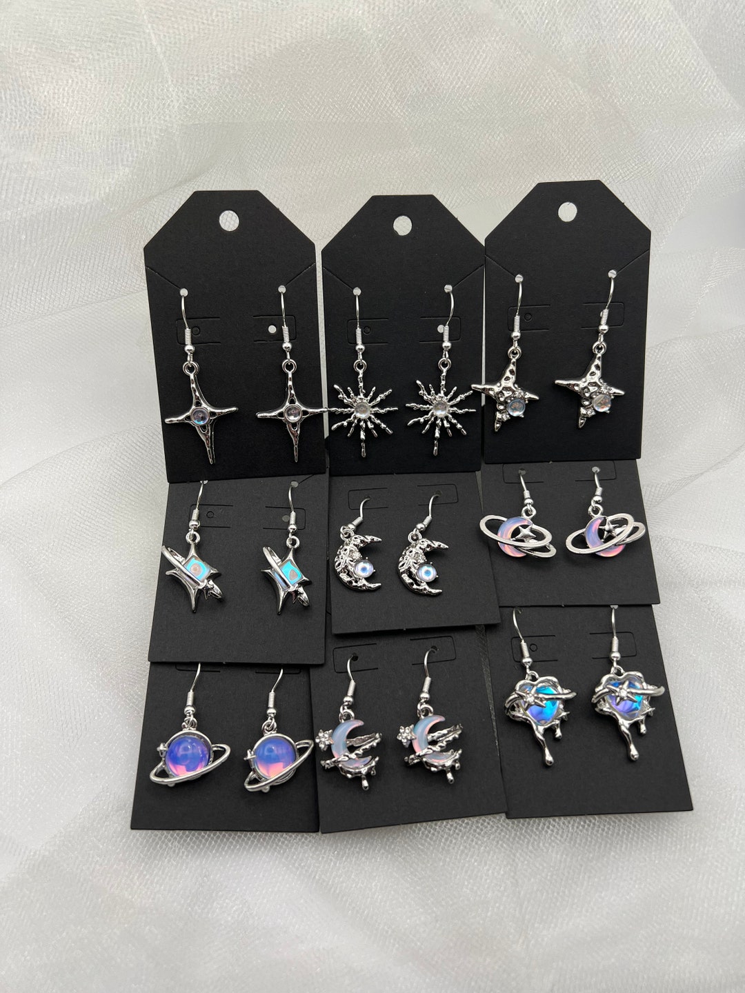 Cosmic Opal Earrings, Space-themed Earrings With Opal Accents ...