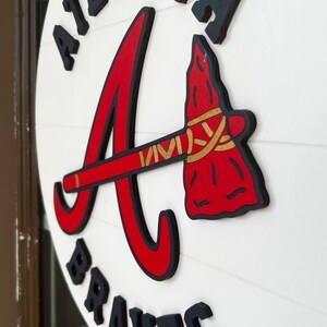 Handmade Atlanta Braves Door Hanger 17 - Etsy