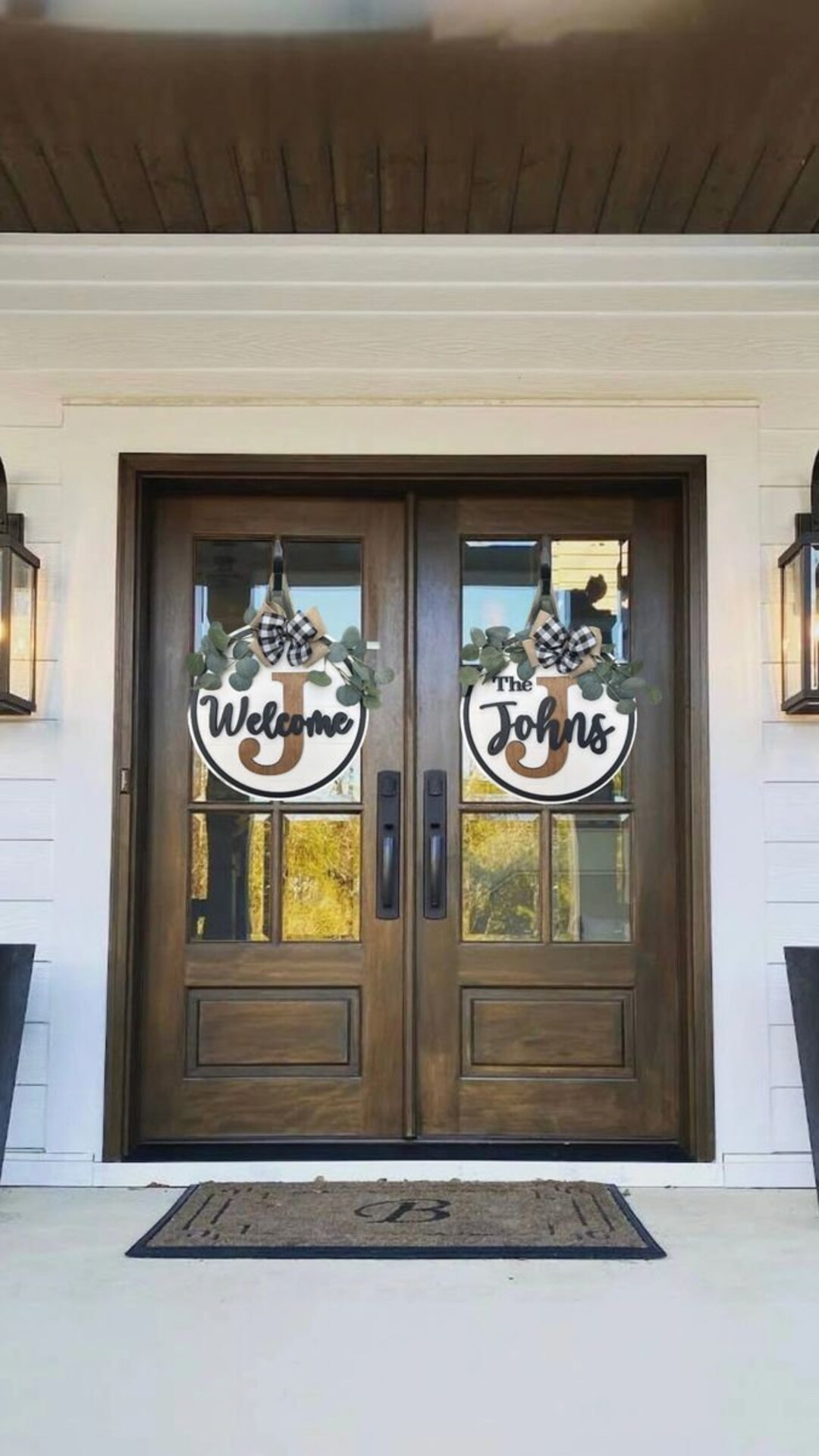 Handmade Personalized Door Hangers for French Doors 17 - Etsy