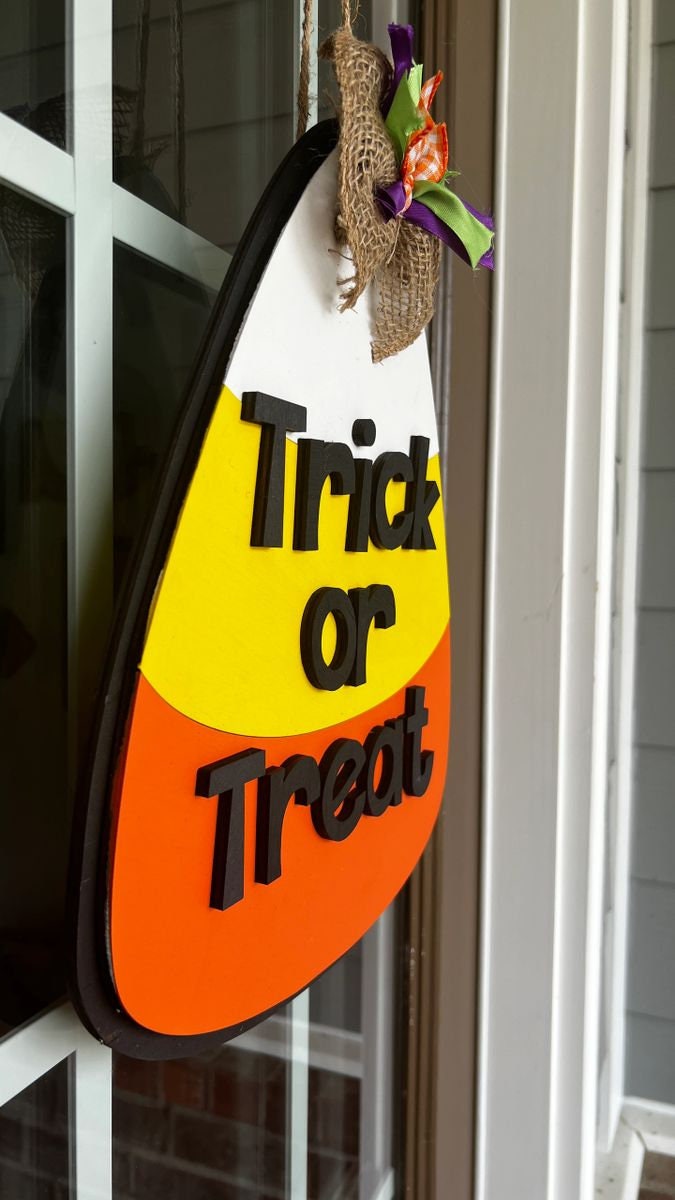 Handmade Reversible Trick or Treat Door Hanger 15 - Etsy
