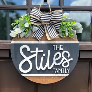 Welcome Door Hanger With Last Name | Family Name | Front Door Decor ...