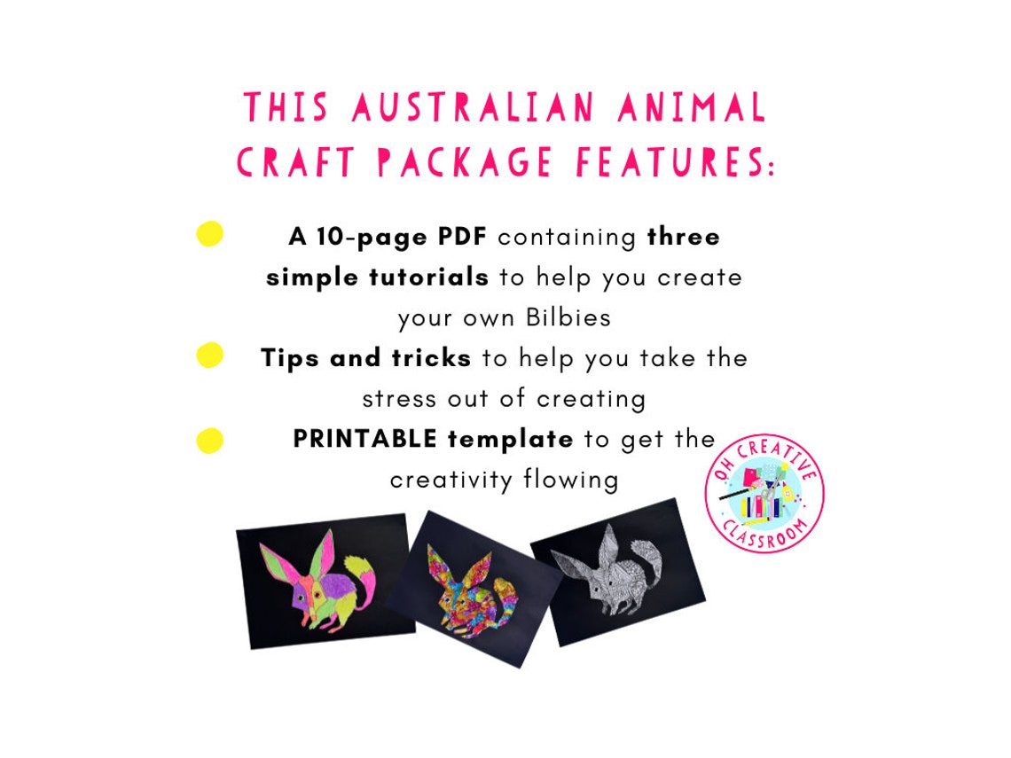 Bilby Craft Tutorial for Children | Included Printable Template ...