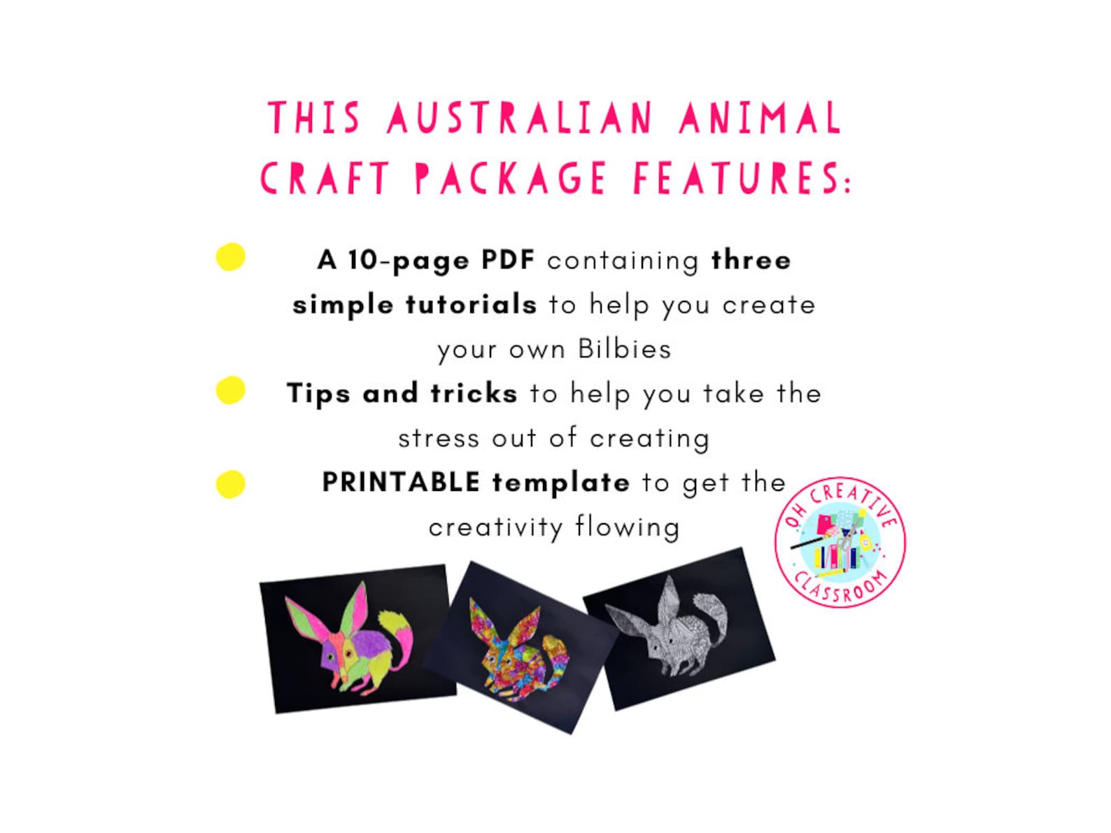 Bilby Craft Tutorial for Children | Included Printable Template ...