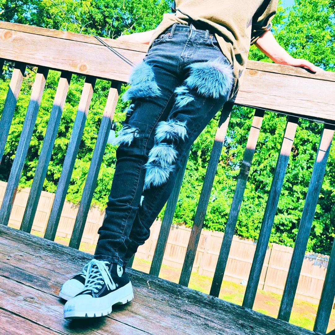 Stone Ripped Furry Jeans - Custom Fursuit Jeans - Etsy