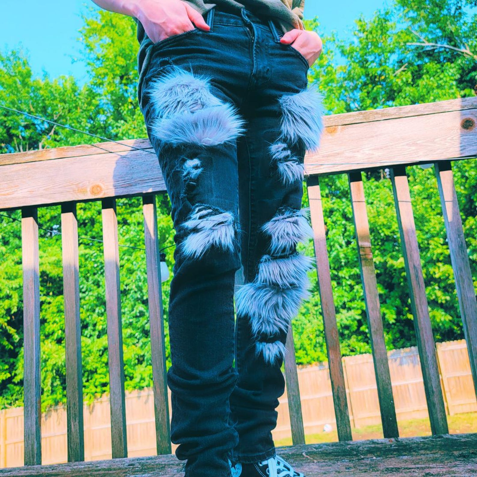 Stone Ripped Furry Jeans - Custom Fursuit Jeans - Etsy