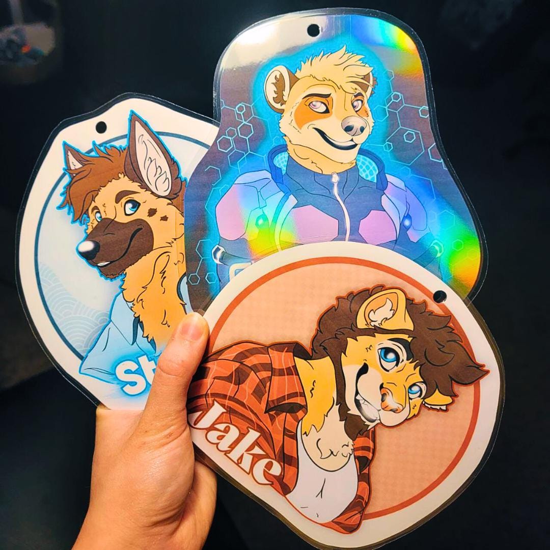 Custom Furry Bust Badges! Commissions for Half-body Physical Art for ...