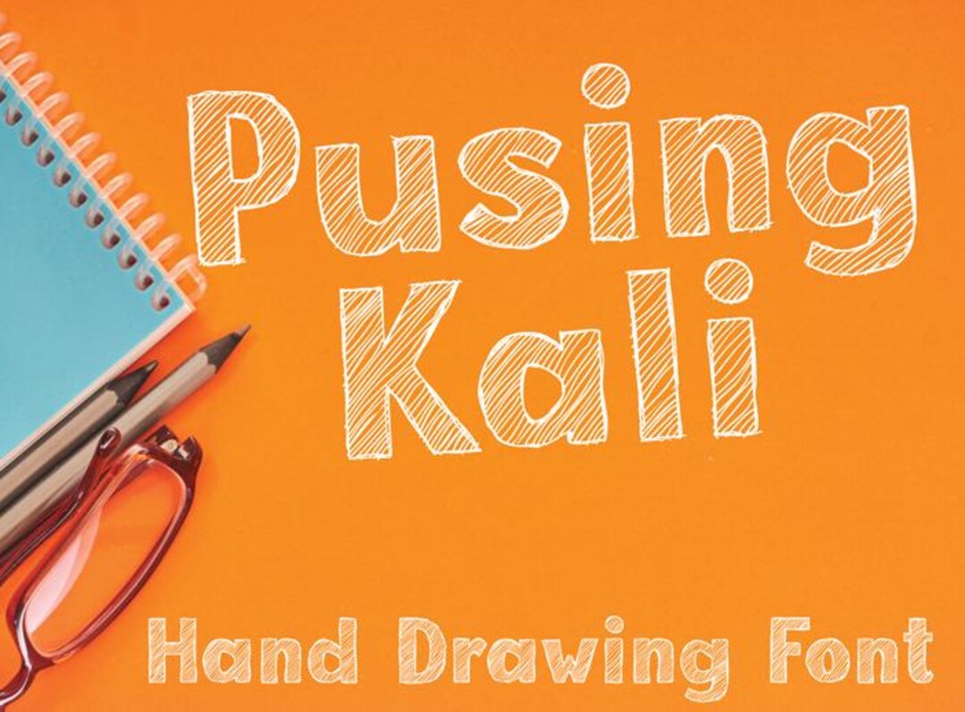 Pusing Kali Font Handwritten Fonts, Cricut Fonts - Etsy