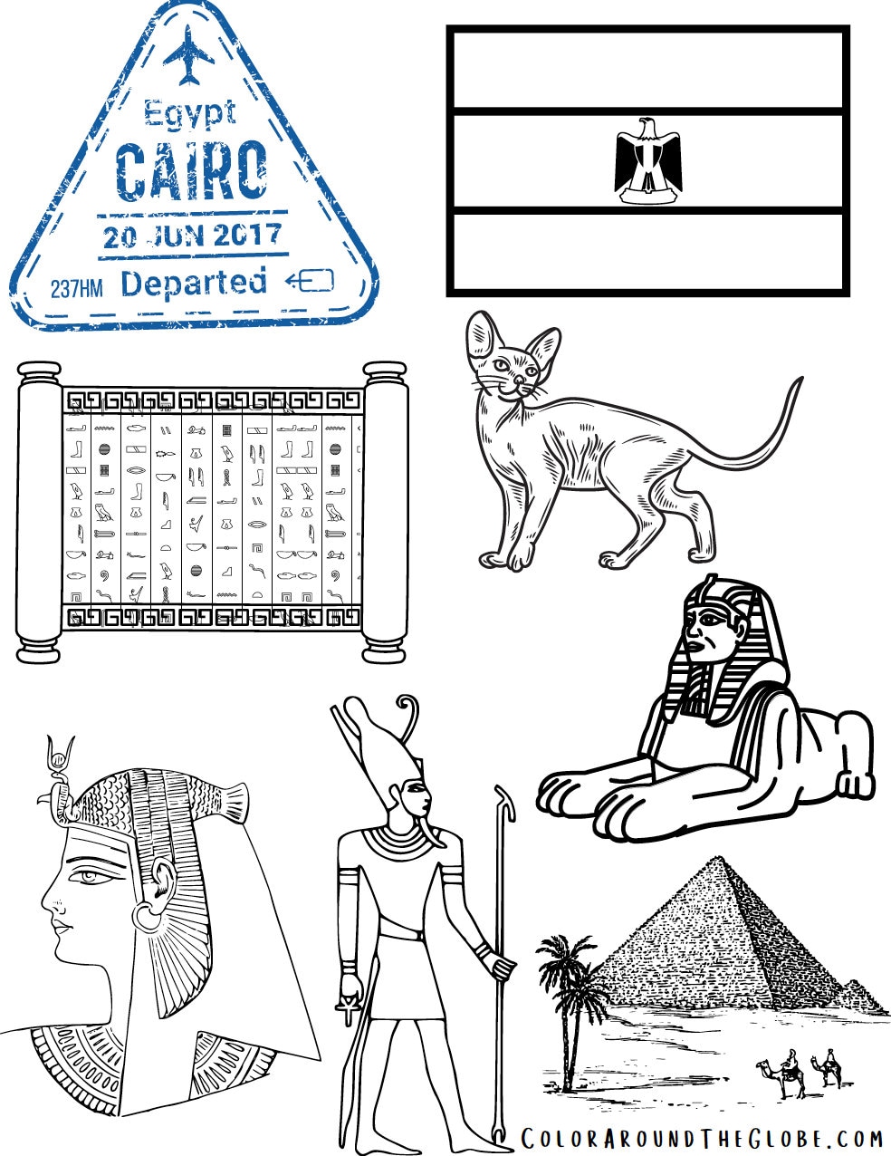 Egypt - Coloring Page - Etsy