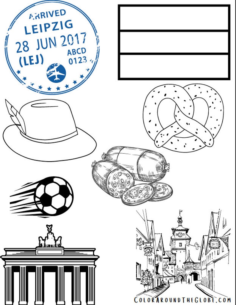 Germany - Coloring Page - Etsy