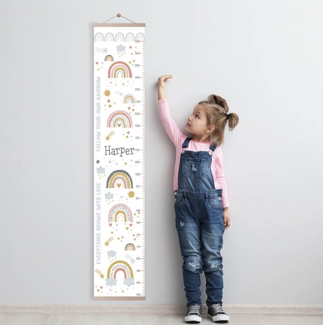 Customizable Children Name Wall Mounted Growth Chart - Etsy