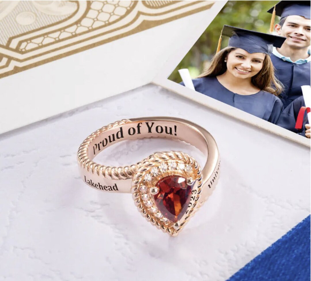 Silver Custom School Class Ring, Jewelry, High School, College ...