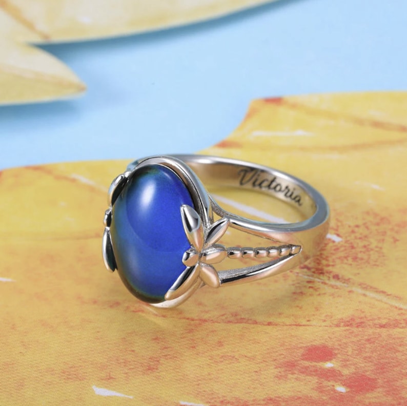 Personalized Mood Ring, Color Changing Ring, Gift for Her - Etsy