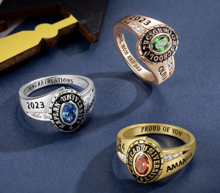 Personalized School Class Ring, Jewelry, High School, College ...