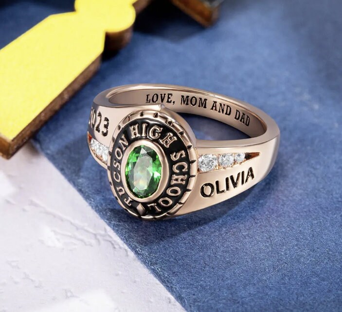 Custom School Class Ring, Jewelry, High School, College, University ... Custom School Class Ring, Jewelry, High School, College, University ...