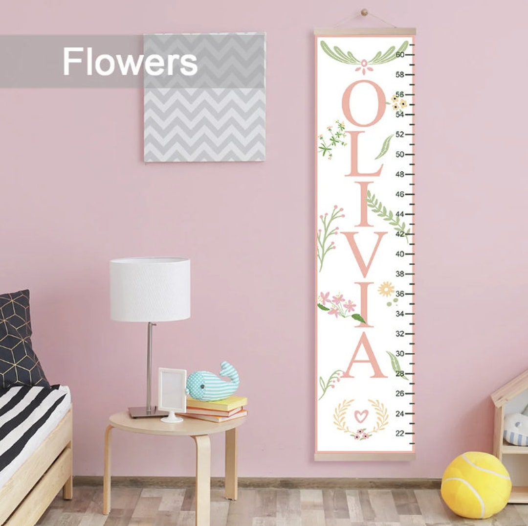Customizable Children Name Wall Mounted Growth Chart - Etsy