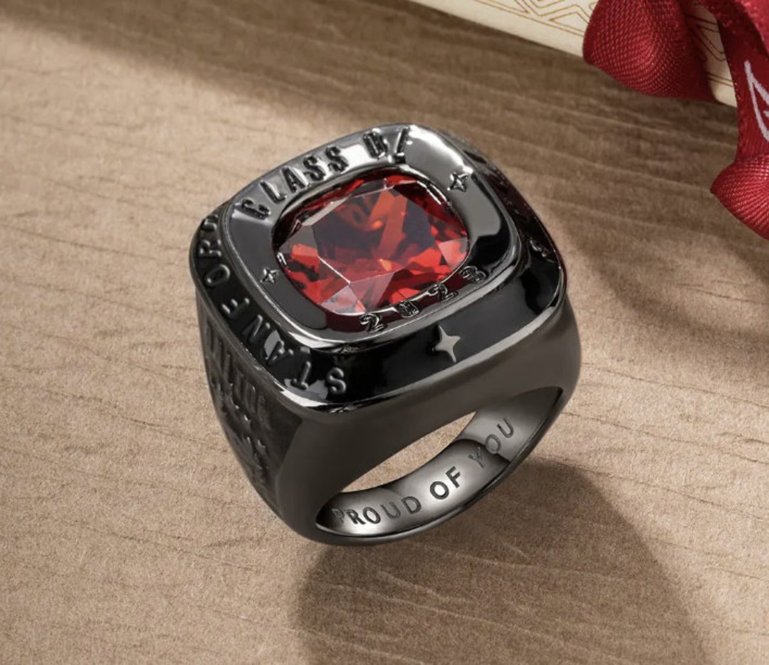 Custom Class Ring for High School, College & University, Personalized ...