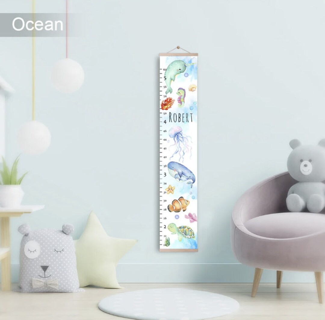 Customizable Children Name Wall Mounted Growth Chart - Etsy