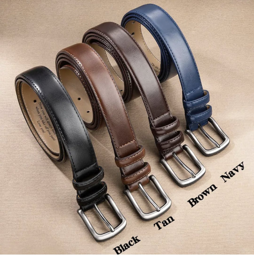 Custom Engraved Belts for Men, Personalized Leather Gifts for Him, Belt ...