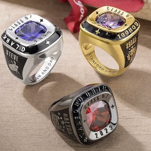 Custom Class Ring for Men's High School, College & University ...