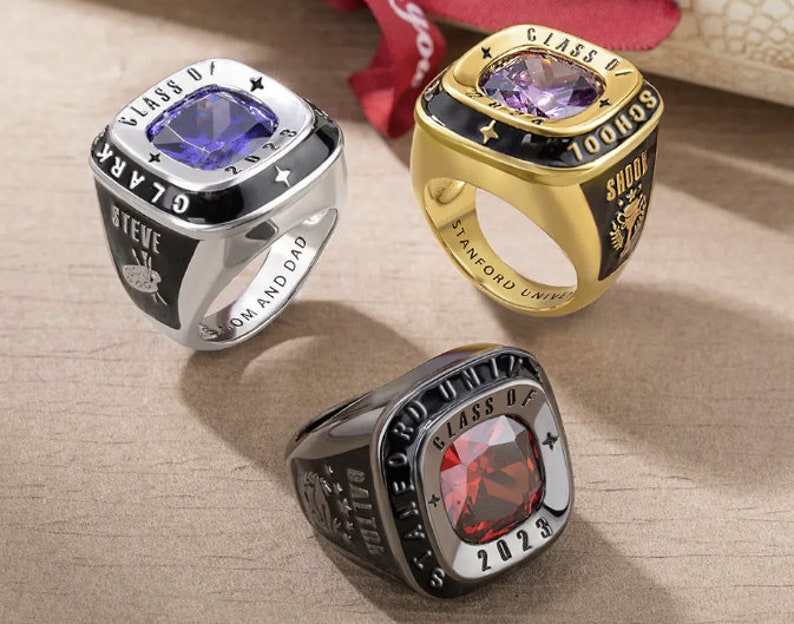 Custom Class Ring for Men's High School, College & University ...