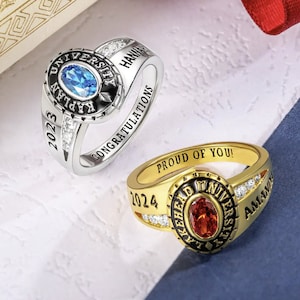 Personalized School Class Ring, Jewelry, High School, College ...