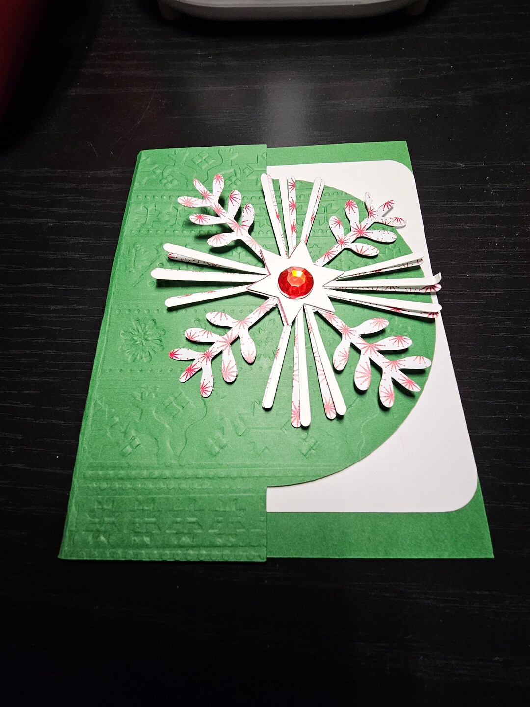 3D Snowflake Embossed Holiday Card. Fully Customizable - Etsy
