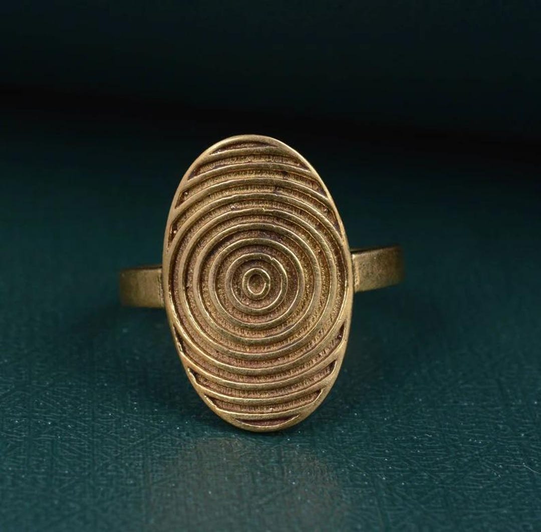 Spiral Ring, Hypnotic Ring, Spiral Brass Ring, Swirl Ring, Gold Wired ...