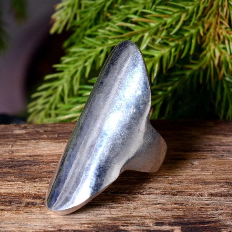 Long Silver Ring - Etsy