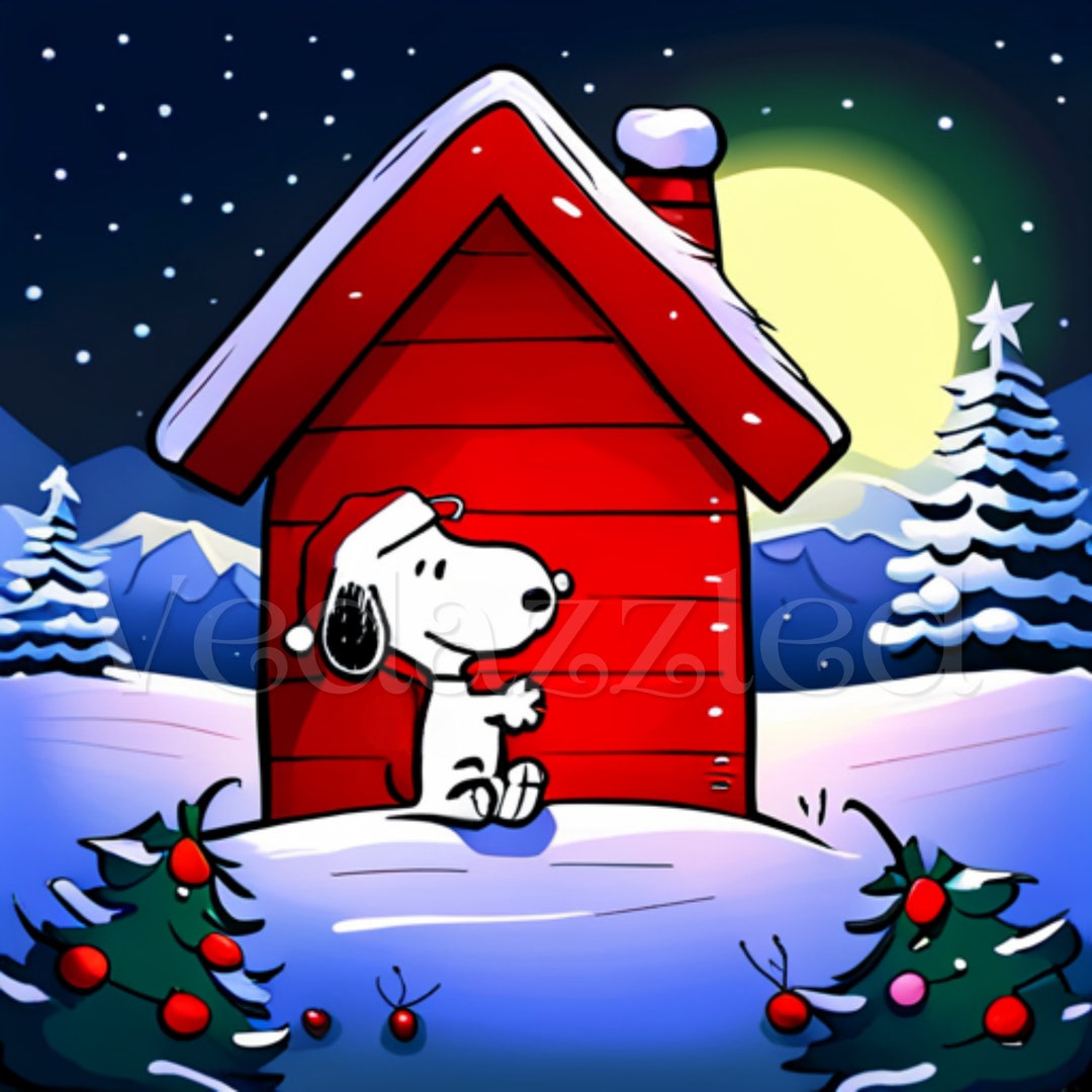 Snoopy Christmaspng Cute Happy Snoopy Png Celebrating - Etsy