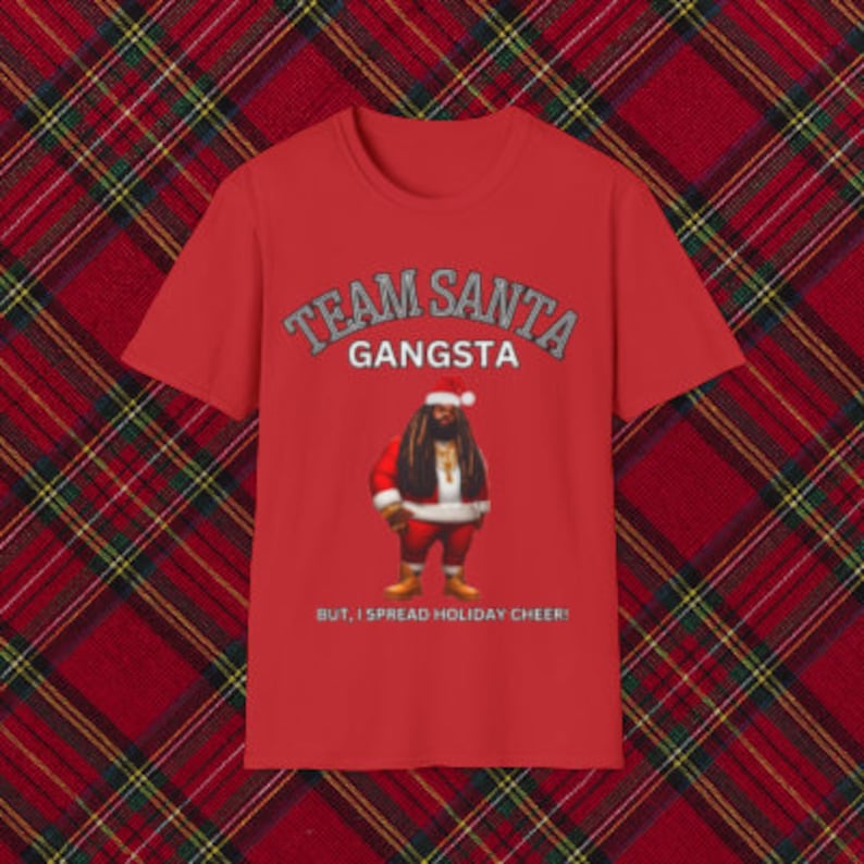 Black Santa T-shirt, Christmas Cheer, Black Mr Claus, Black Santa Claus ...